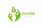 Vector bag and people logo, a Branding & Logo Template by GraphiShop