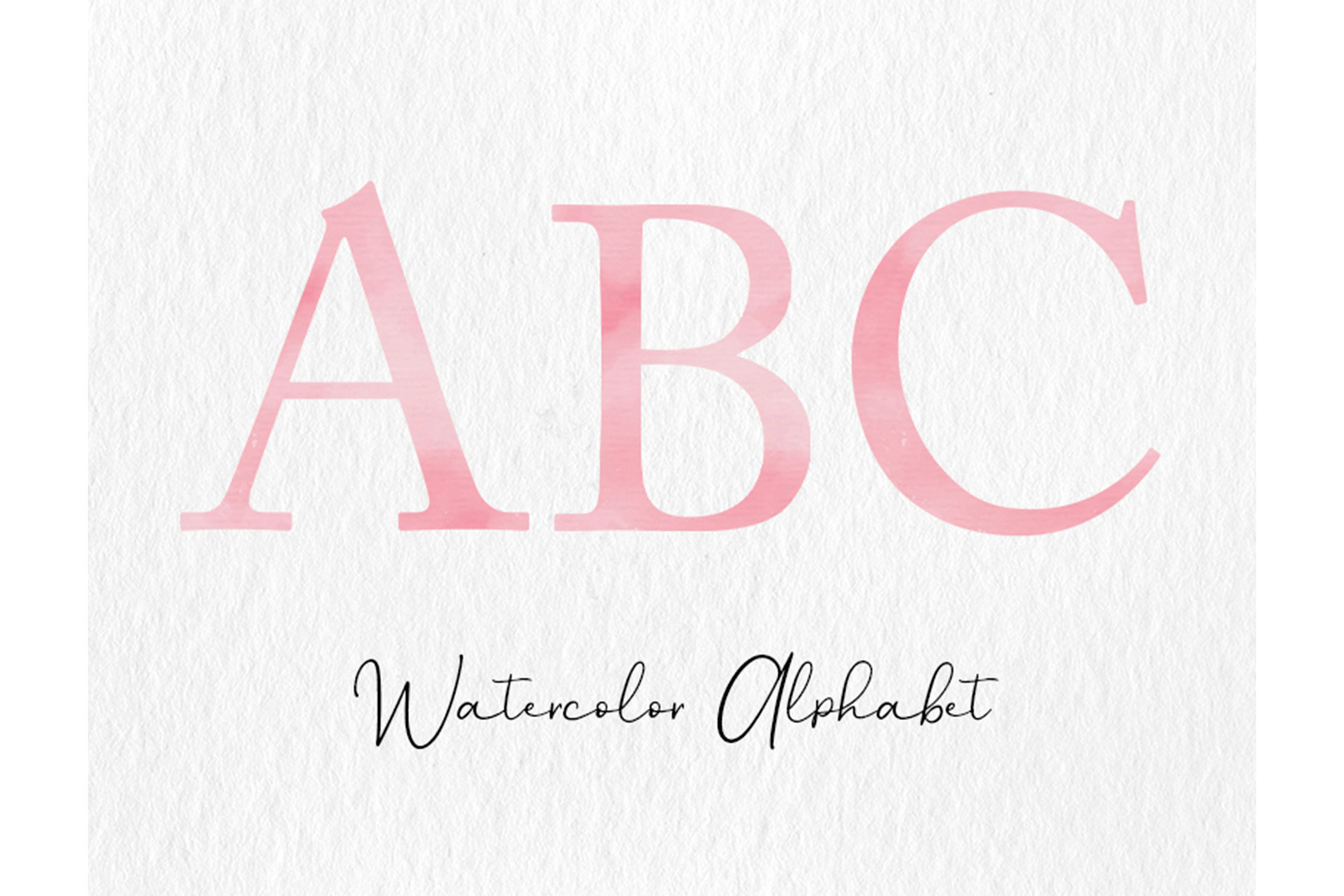 Pink Alphabet Clipart, ABCs, PNG, an Object Illustration by Wild Honey ...