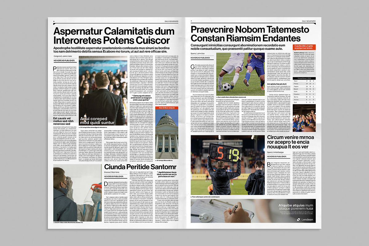 Modern Tabloid Newspaper Template, a Magazine Template by BrandPacks