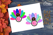 Turkey Monogram Frame SVG, an Illustration by crystal.baier