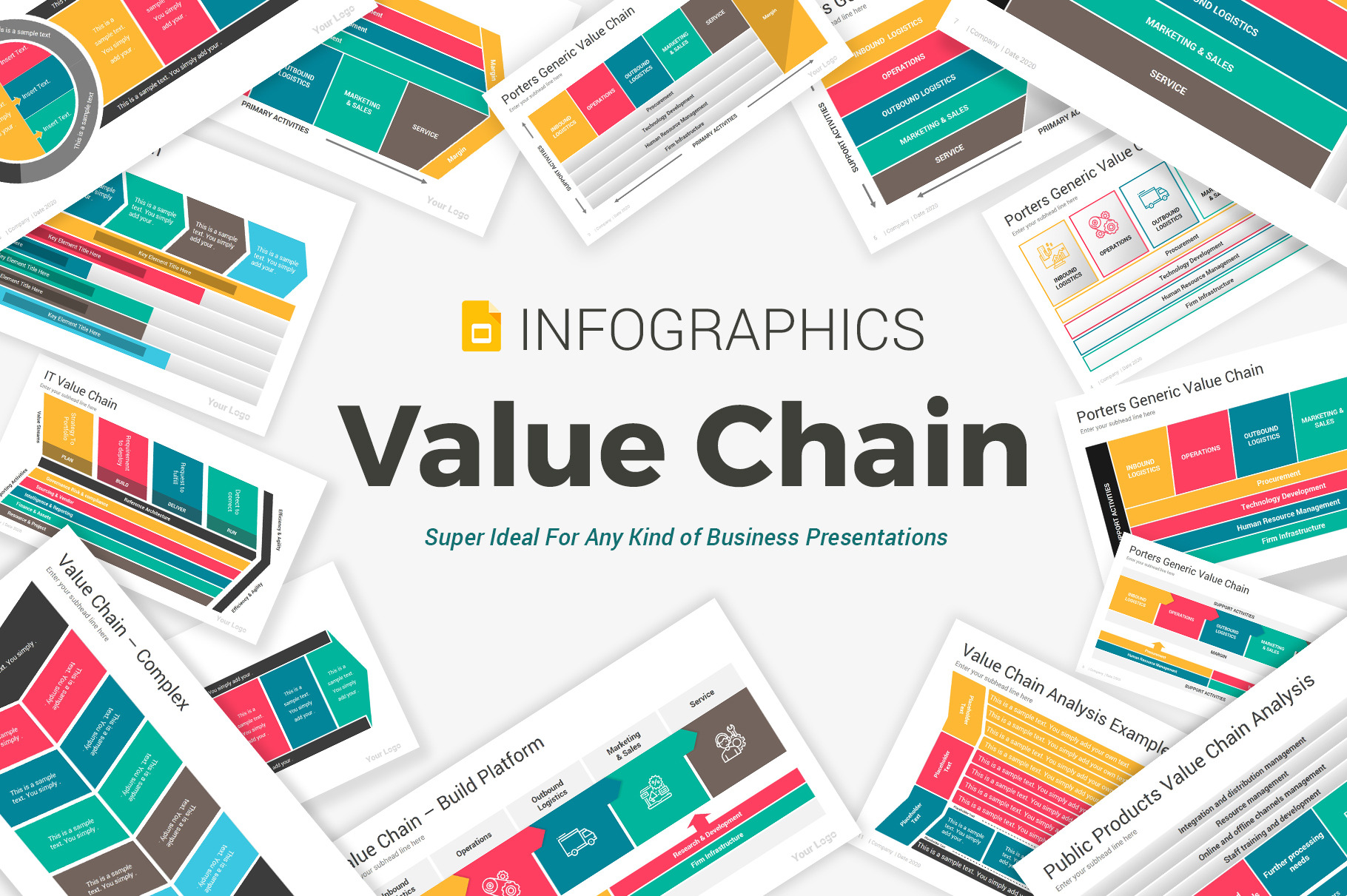 Value Chain Google Slides Diagrams, a Presentation Template by SlideOne