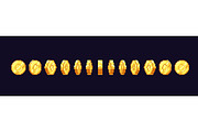 Golden coin animation, 8 or 16 bit | Finance Illustrations ~ Creative ...