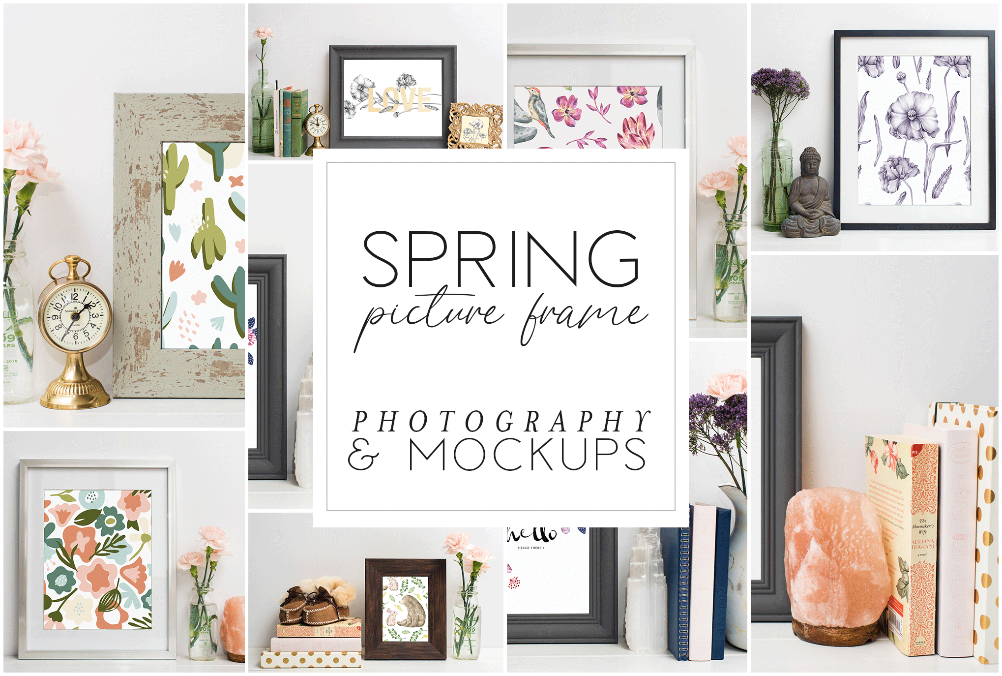 Spring Picture Frame Mockup Bundle, a Print Template by Ashley ...