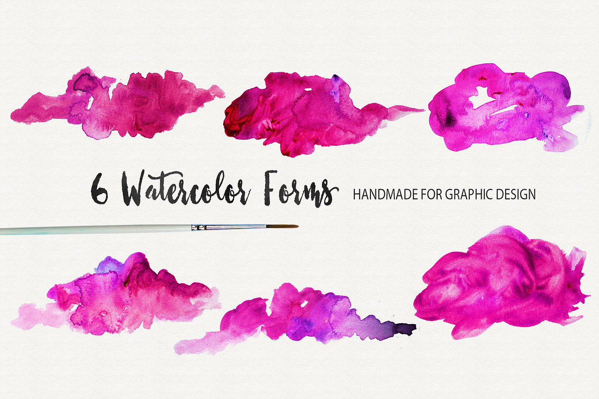 Watercolor Forms Pink, a Templates & Theme by Charlis.Web | Creative Market