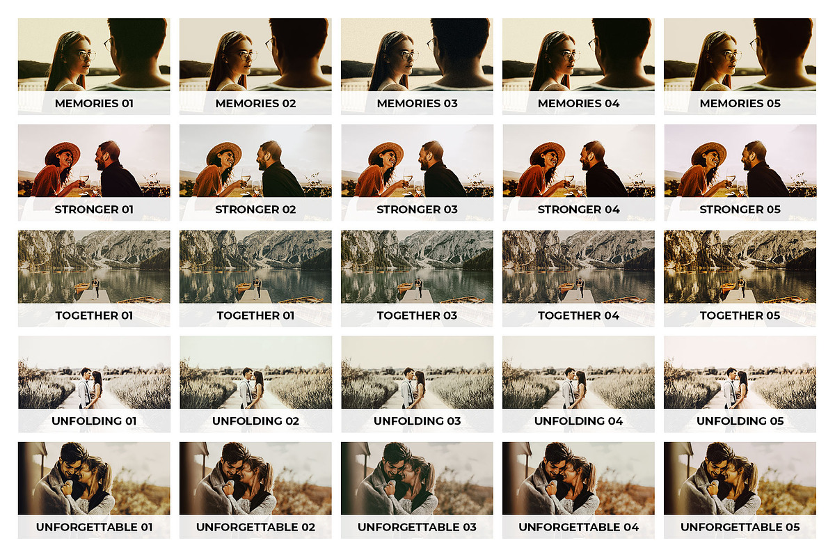 25 Love Story Lightroom Presets LUTs, a Preset Add-On by SparkleStock
