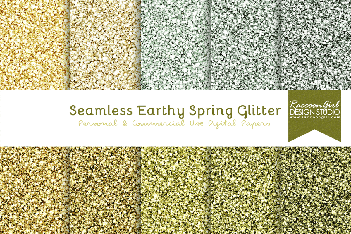 Seamless Earthy Spring Glitter, a Texture Graphic by RaccoonGirl Design