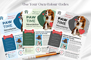 Canva newsletter template for pet dogs
