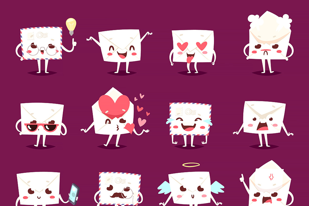 Letter paper envelope character, an Illustration by Vectorstockersland ...