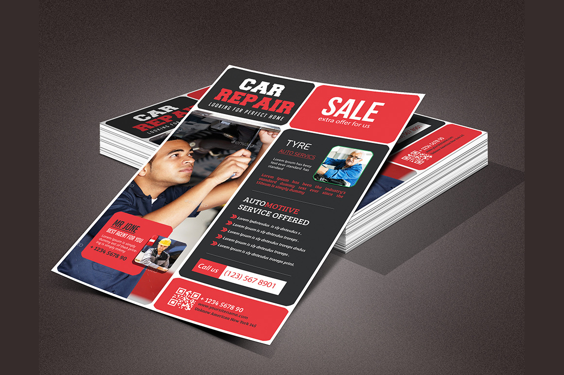 Car Repair Flyer Template, a Flyer Template by TheGraphicsWorld