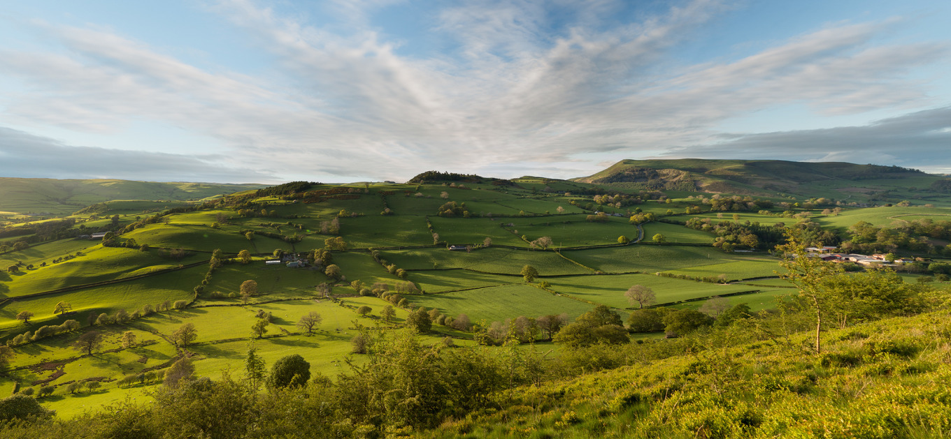 Panorama of welsh countryside, a Nature Photo by Backyard Stock ...