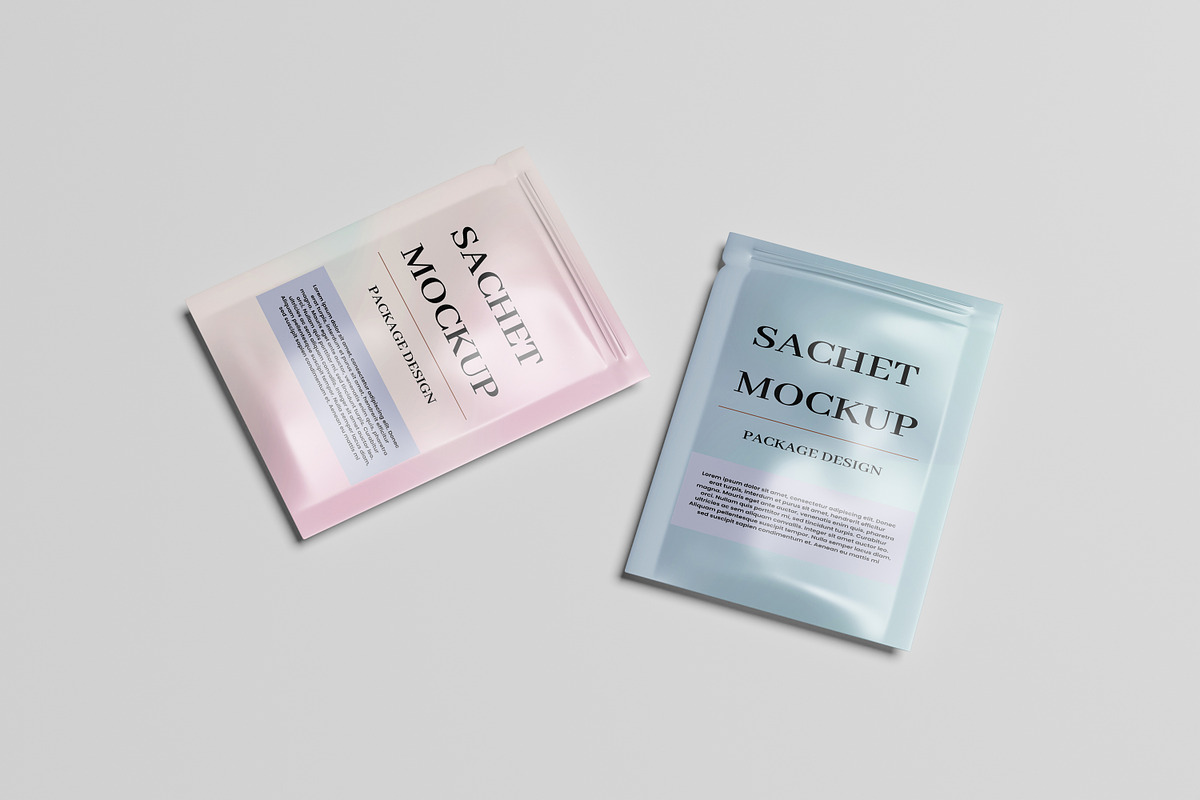 Pouch Sachet Mockup, a Print Template by AKMAL STUDIO