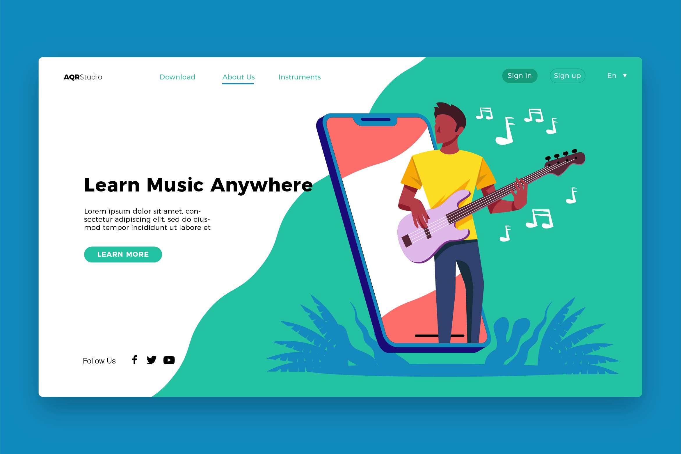 Music Learning - Banner & Landing Pa, a Templates & Theme by AQR Studio