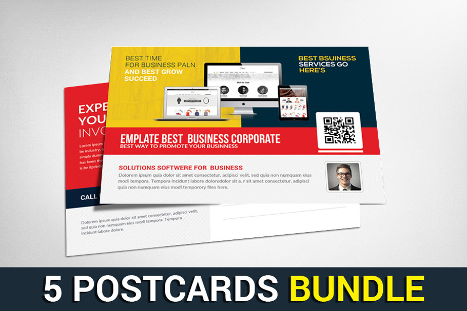 5 Creative Colorful Business Flyers, a Card Template by graphicforest