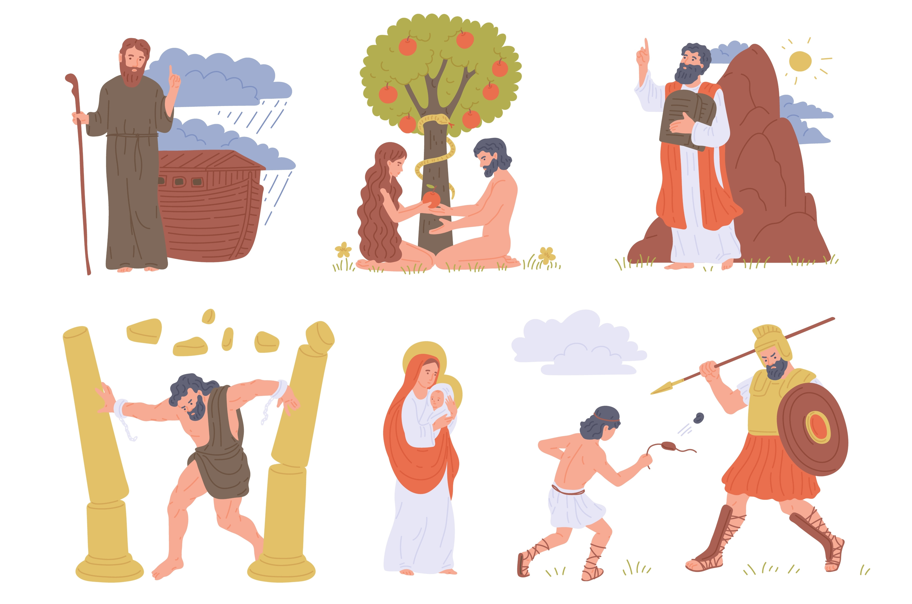 Christian bible characters, a Person Illustration by Sabelskaya