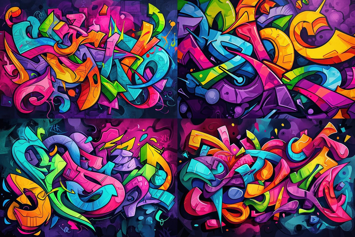 26 Urban Graffiti Backgrounds, a Background Graphic by HipFonts