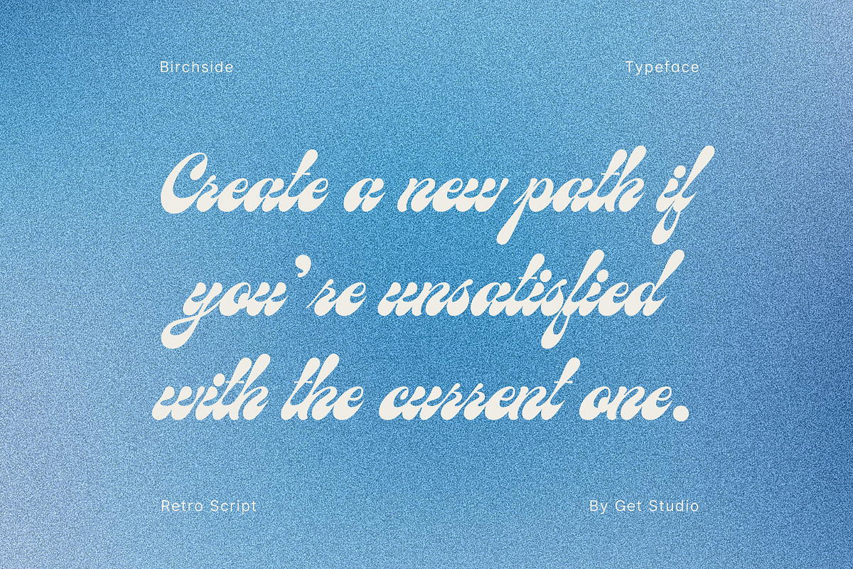 Birchside Script, a Script Font by Get Studio