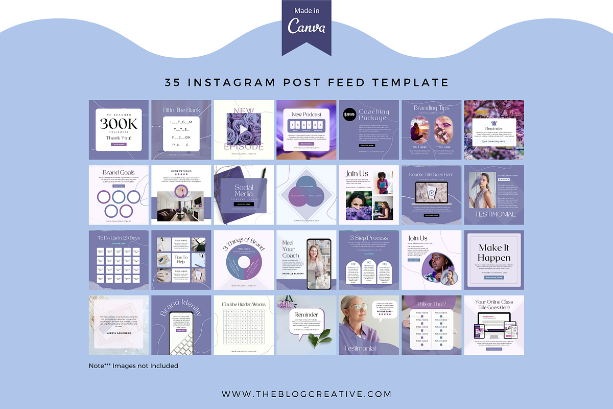 Purple IG Post & Stories Canva