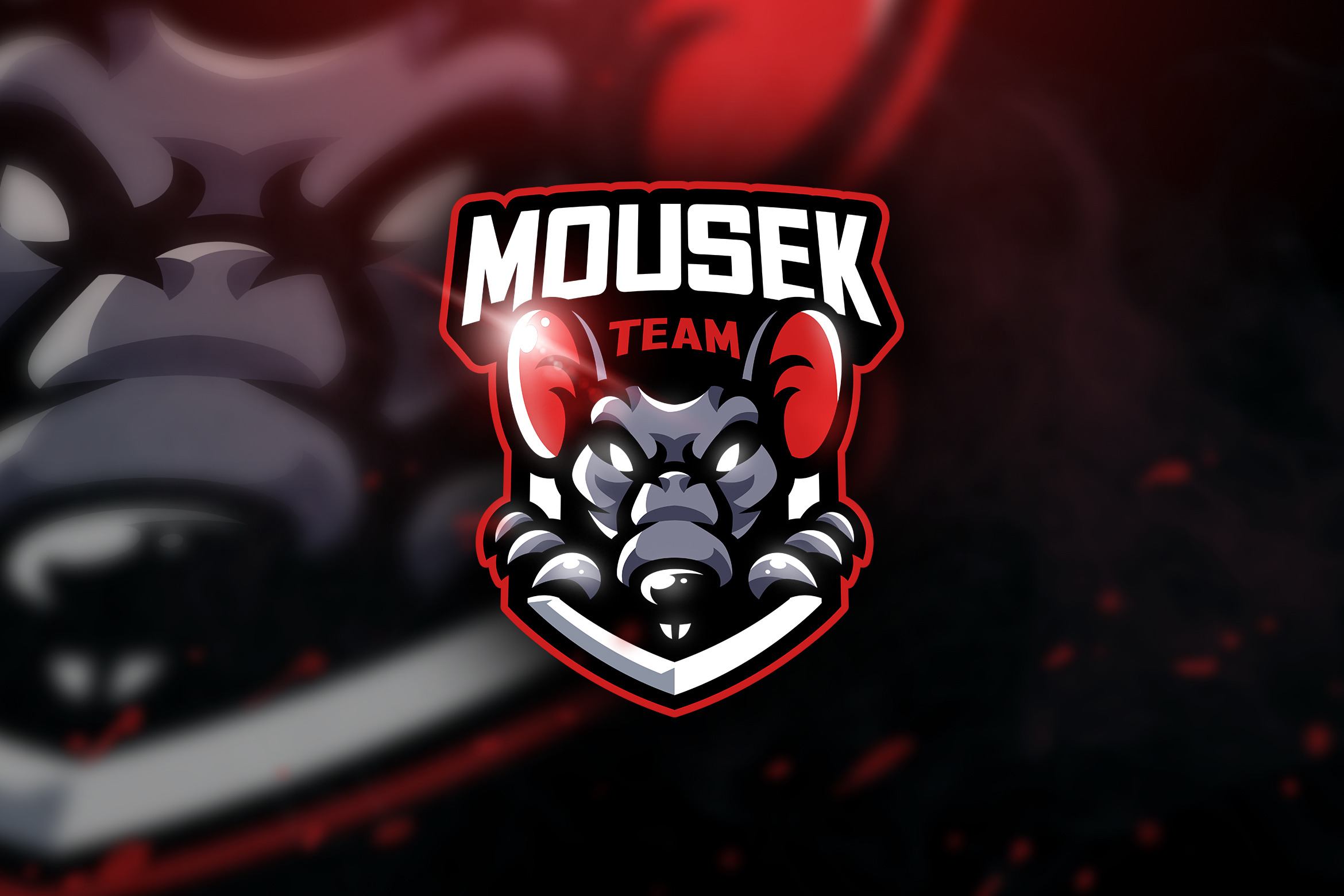 Mousek Team- Mascot & Sports Logo, a Branding & Logo Template by AQR Studio