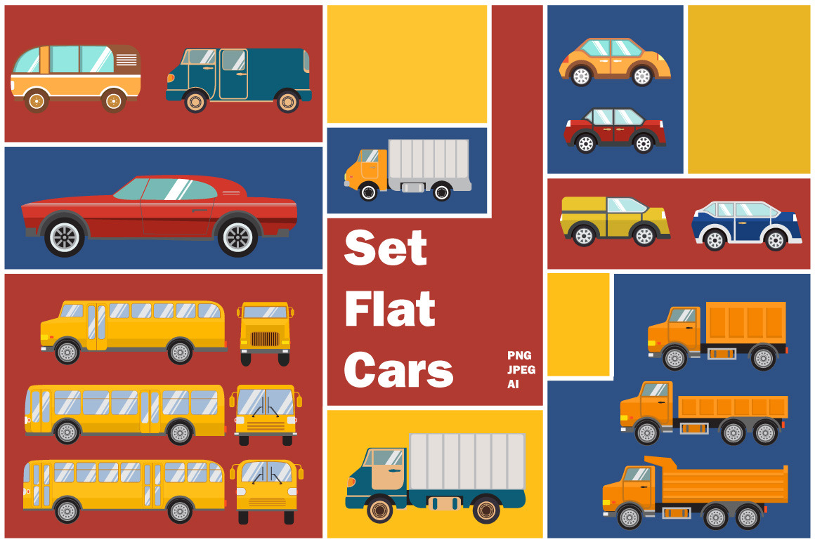 Set of flat cars, an Education Illustration by Dukesn