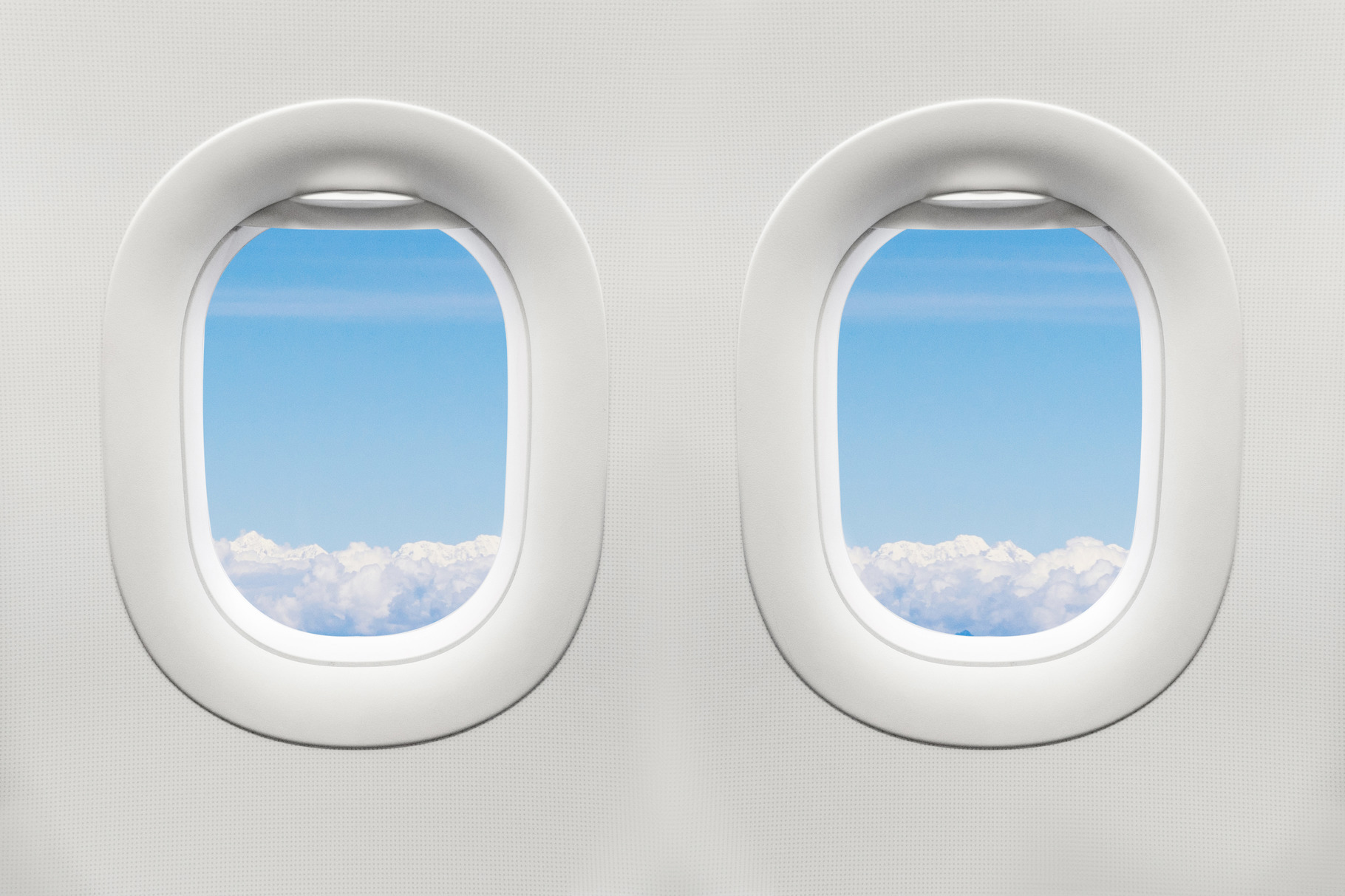 Isolated airplane window containing air, aircraft, and airline ...