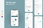 To-Do List Mobile App UI Kit, an UI Kit Template by uicube