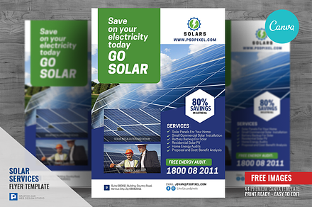 Solar Company Flyer | Flyer Templates ~ Creative Market