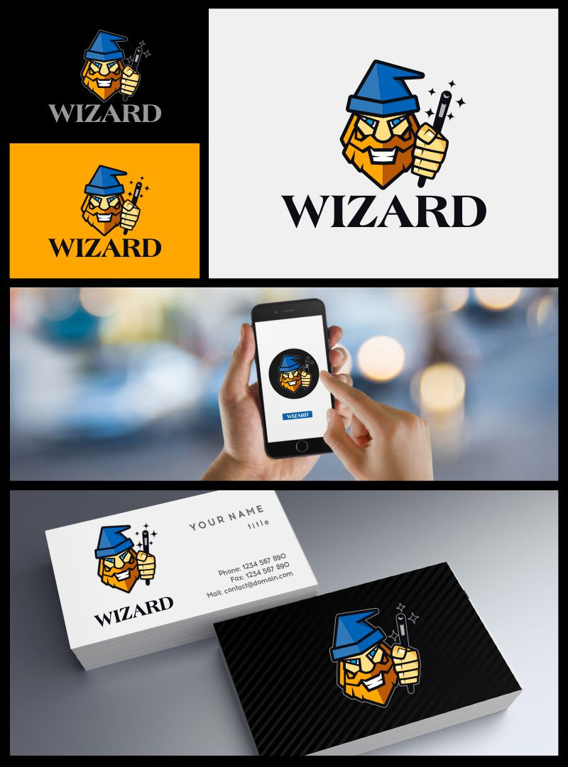 Wizard Logo, a Branding & Logo Template by gabicotza | Creative Market