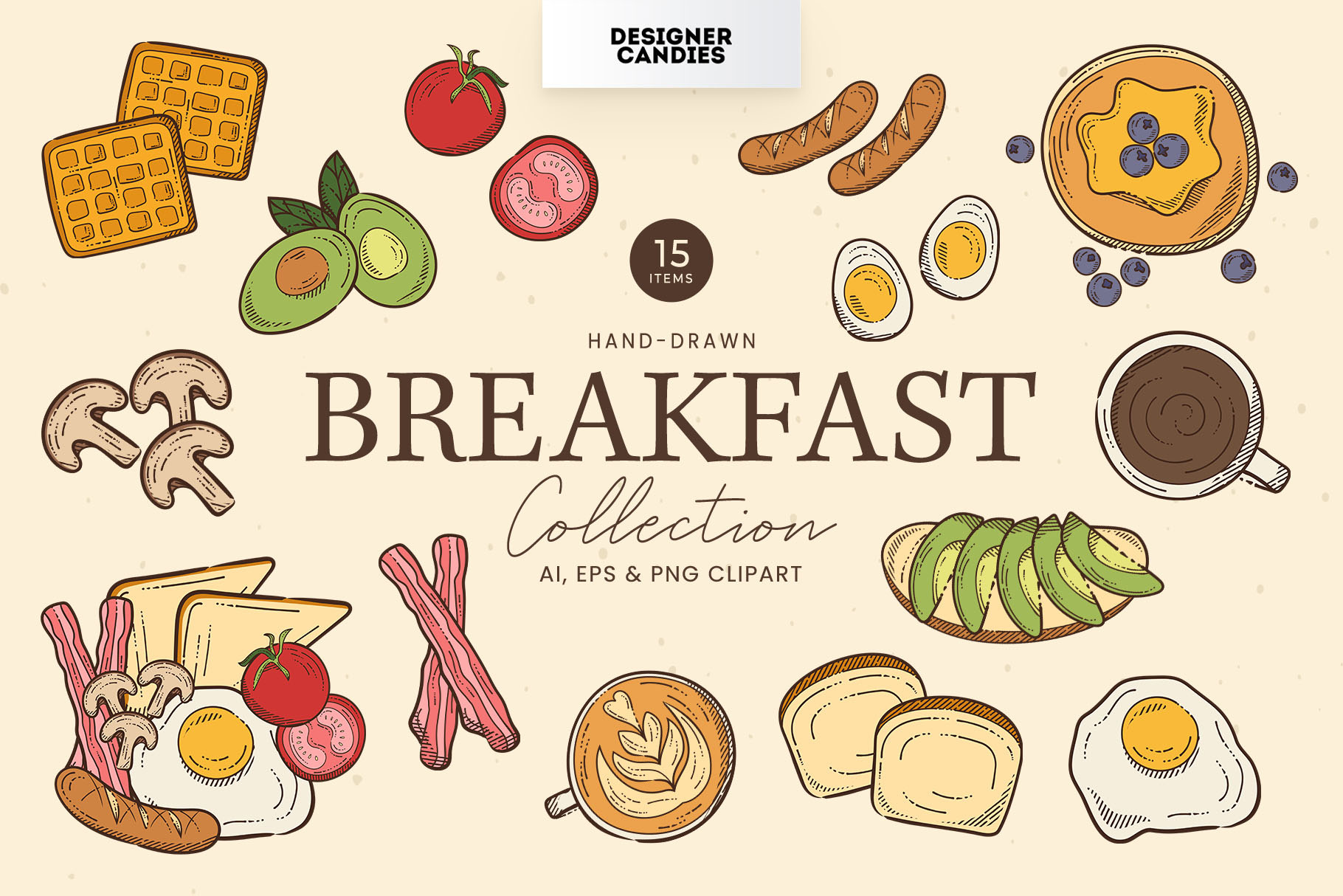 Breakfast Illustrations, an Object Graphic by DesignerCandies ...