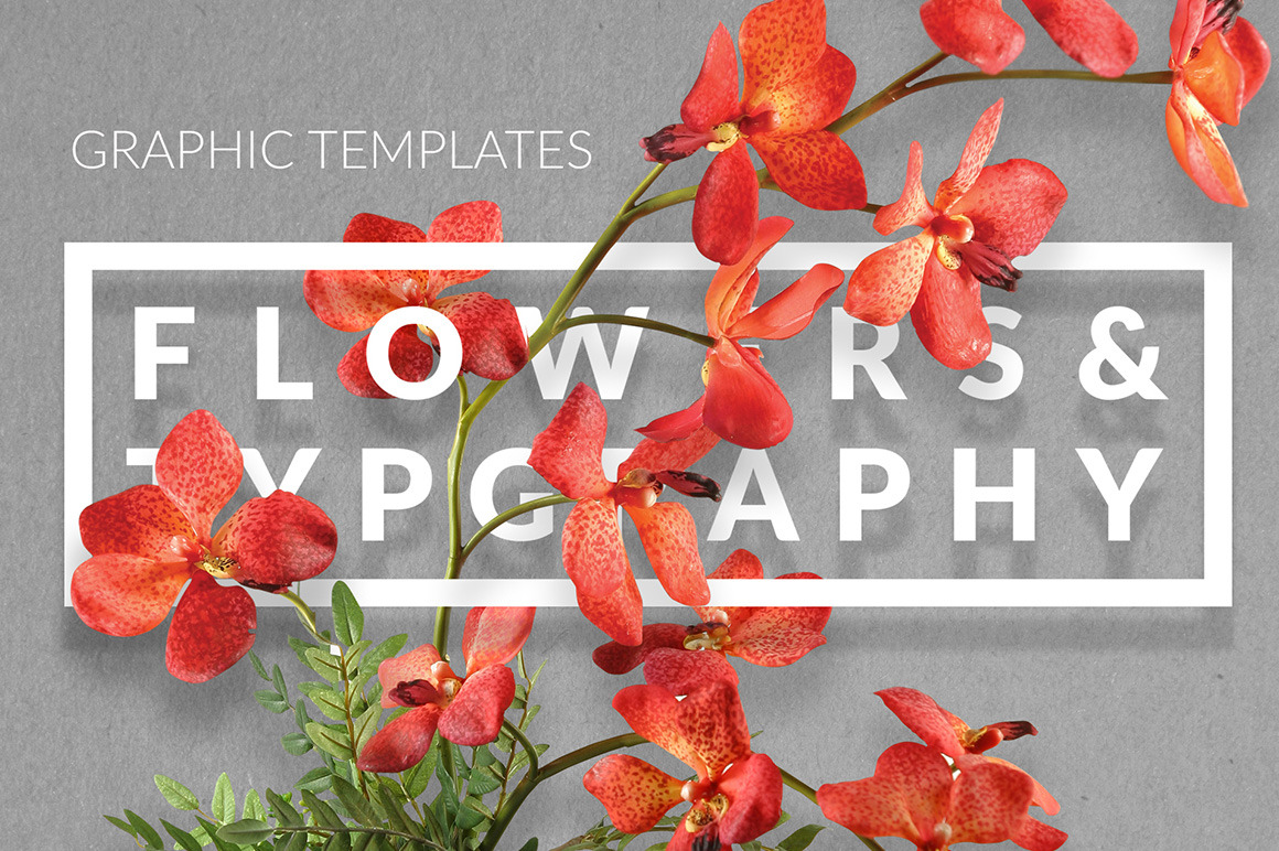 Flowers & Typography Mock-up, a Graphic by DesignSomething