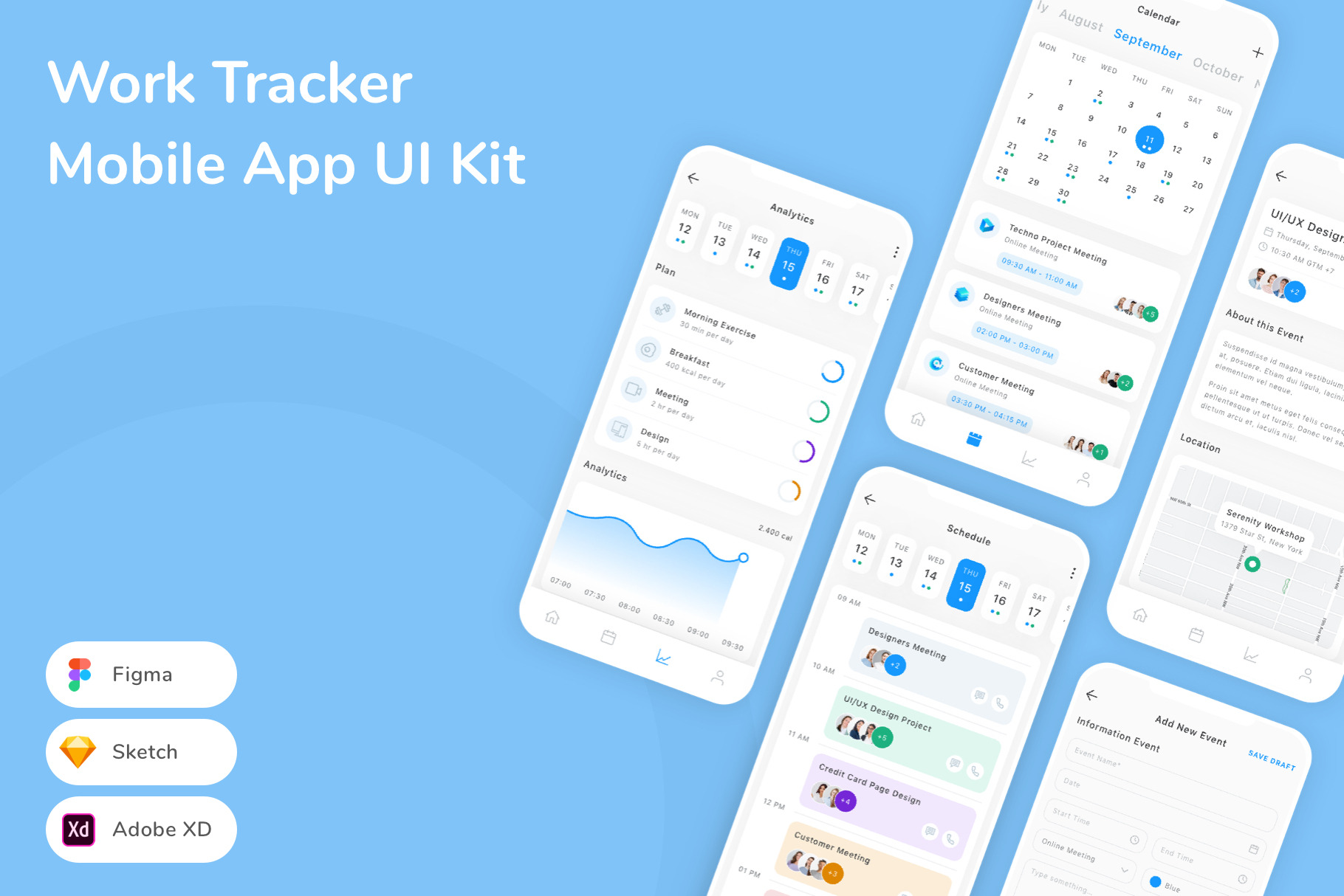 Work Tracker Mobile App UI Kit, an UI Kit Template by Betush | Creative ...