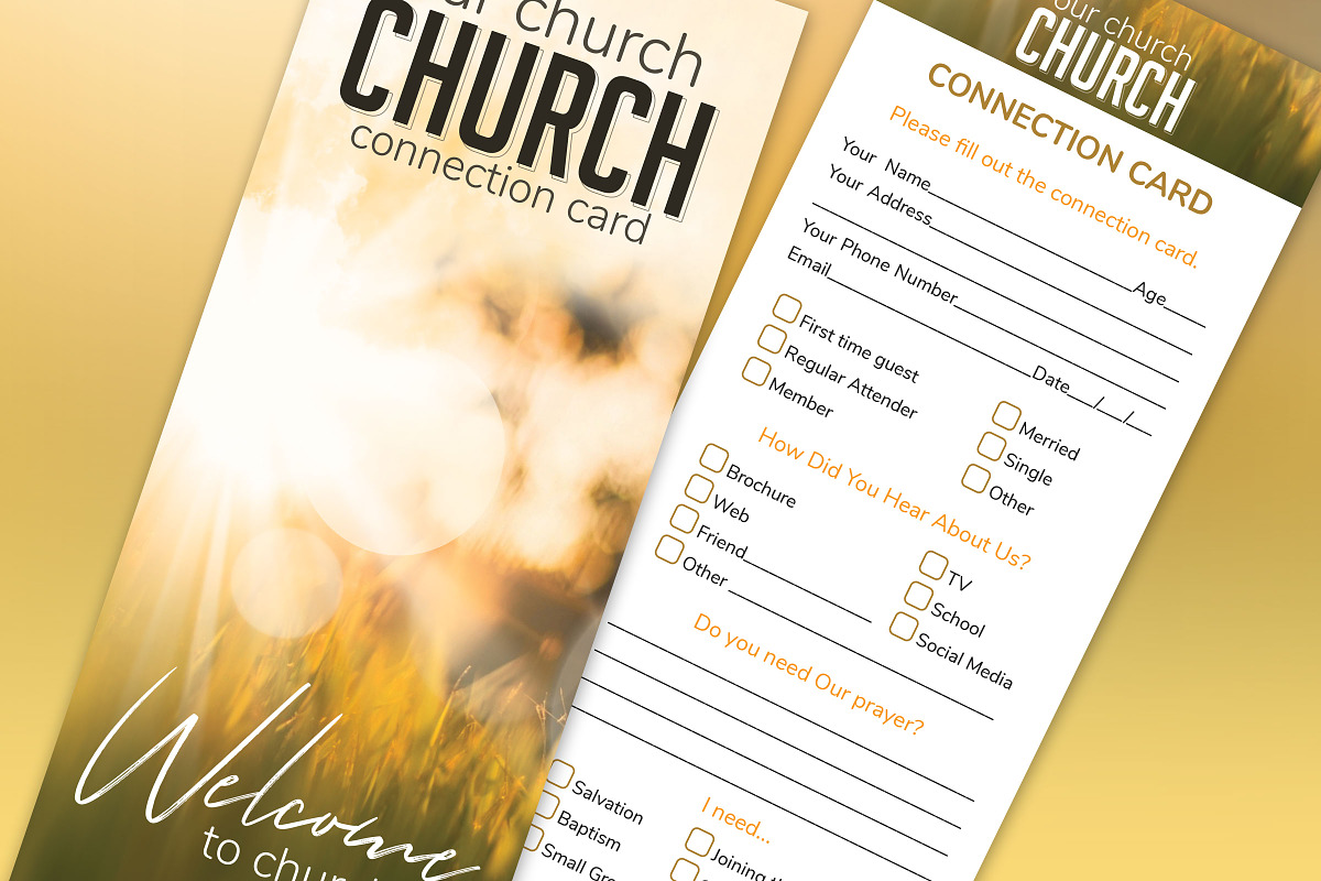 Church Connection Card, a Card Template by Artolus