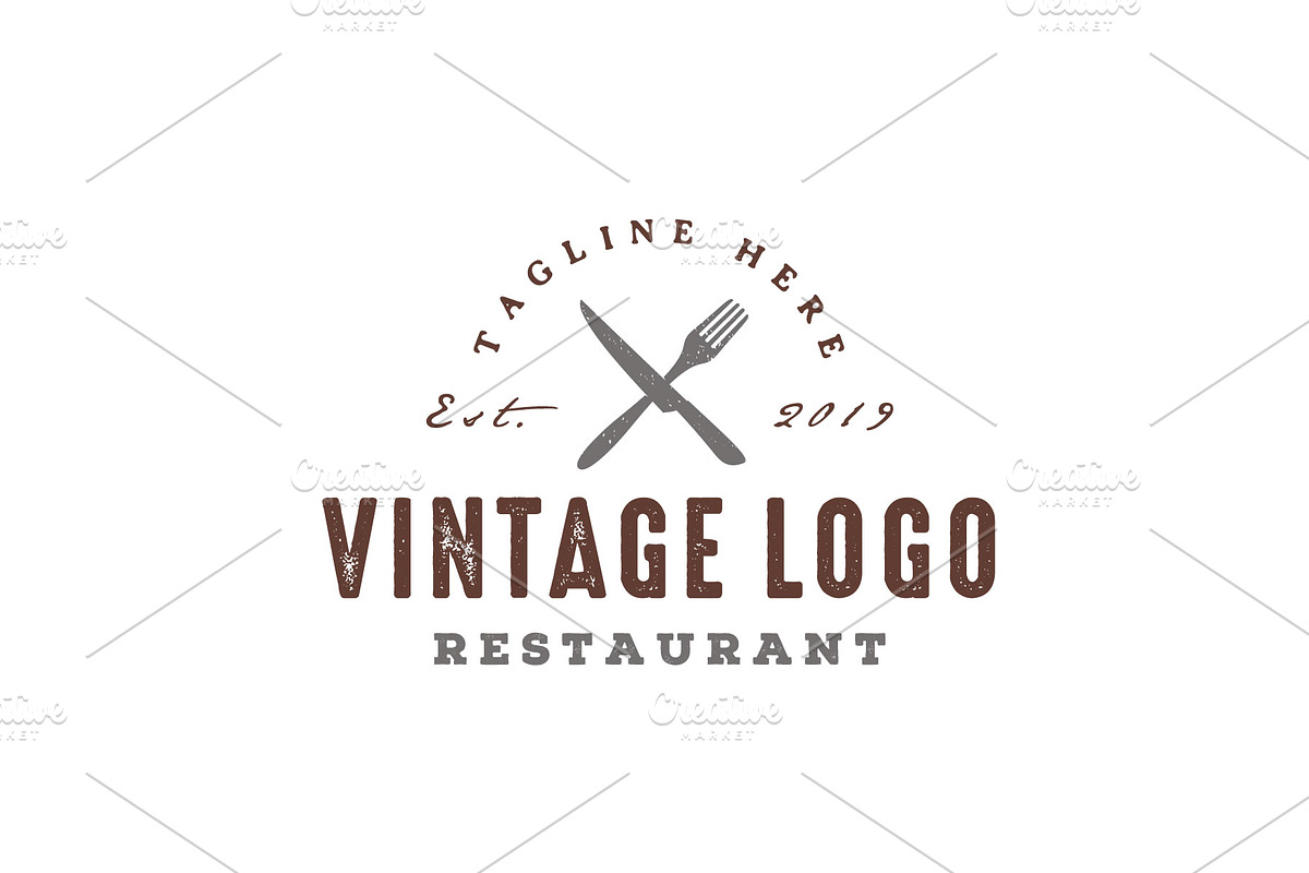 Rustic Vintage Restaurant logo, a Branding & Logo Template by Enola99d