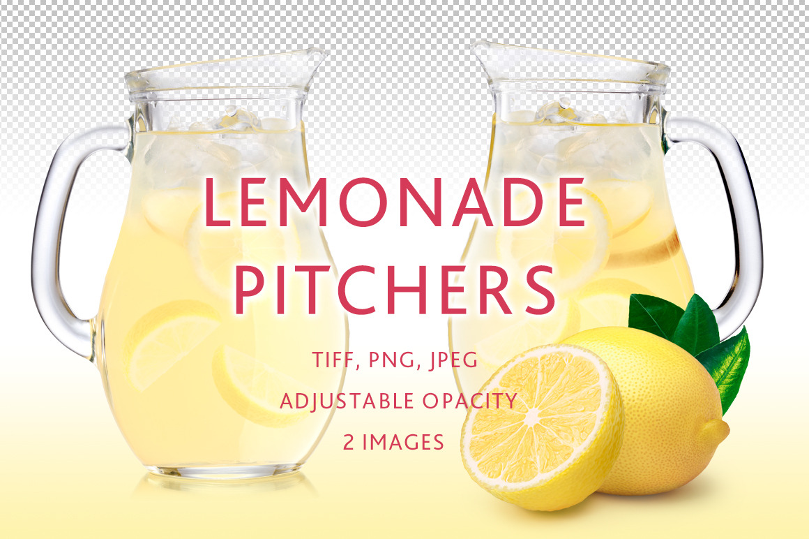 Lemonade pitchers, a Product Mockup by Hortimages