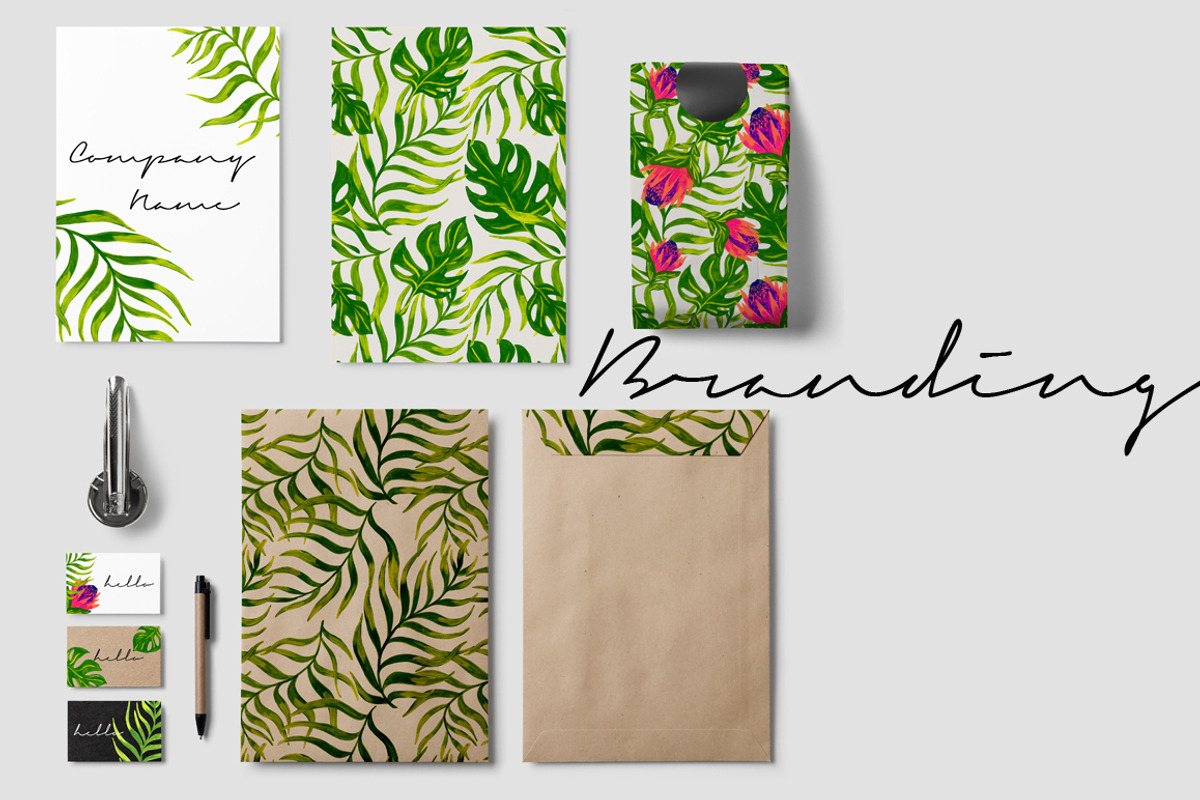 Tropical Design Pack, a Pattern Graphic by Tigrechat Design Lab ...