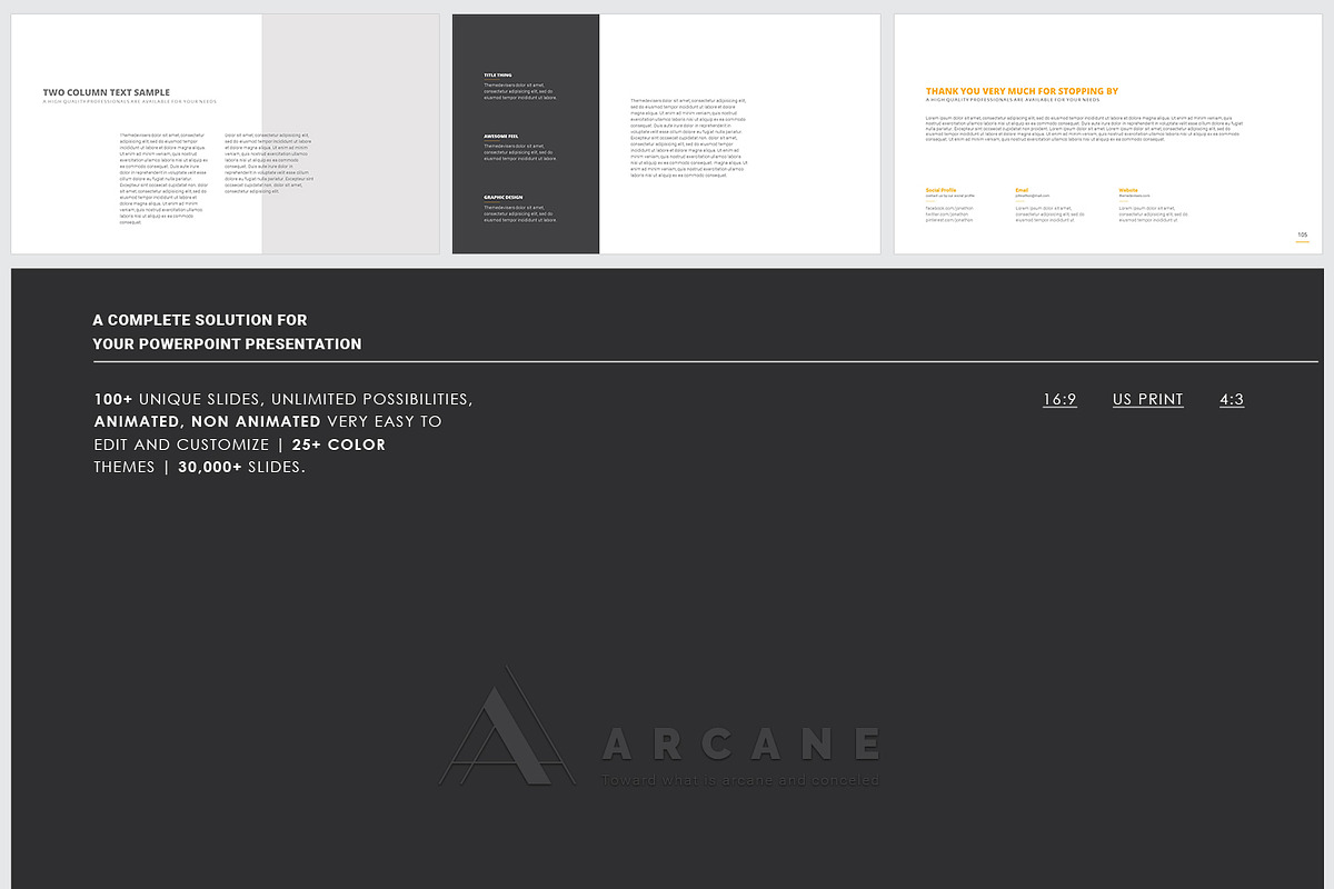 Arcane Powerpoint Presentation, a Presentation Template by ThemeDevisers