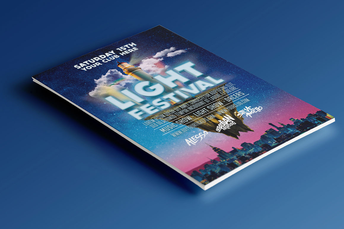 Light Flyer Template, a Flyer Template by Graphicfy Templates