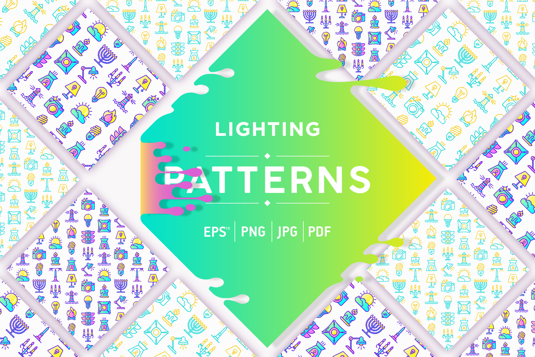 Lighting Patterns Collection, a Pattern Graphic by Alex Blogoodf