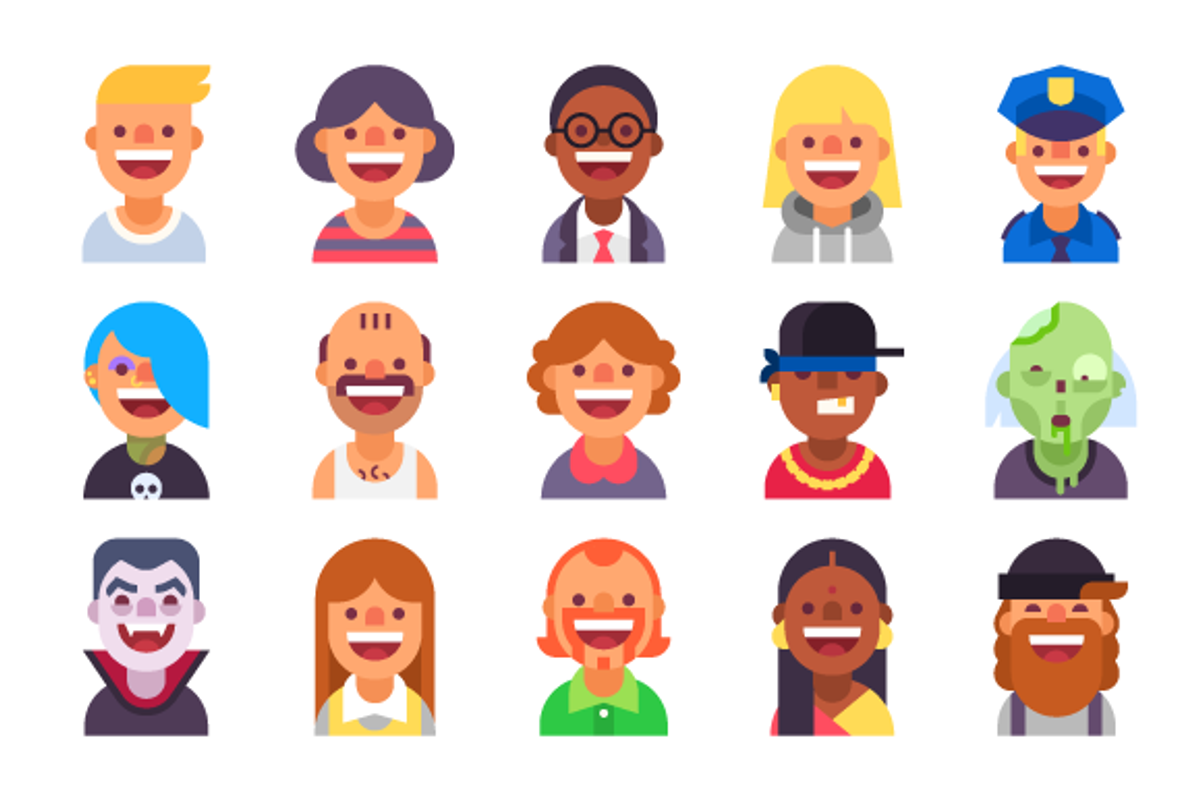 Set of cool avatars, an Icon by Lankogal