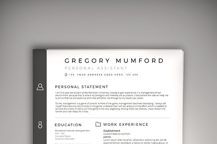 Echo CV/Resume (DOC + PSD) | Resume Templates ~ Creative Market