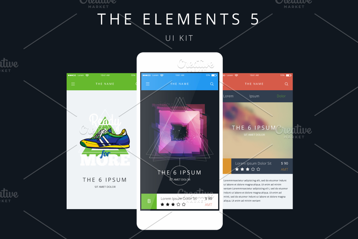 Vector Phone GUI Template, a Work Illustration by fet