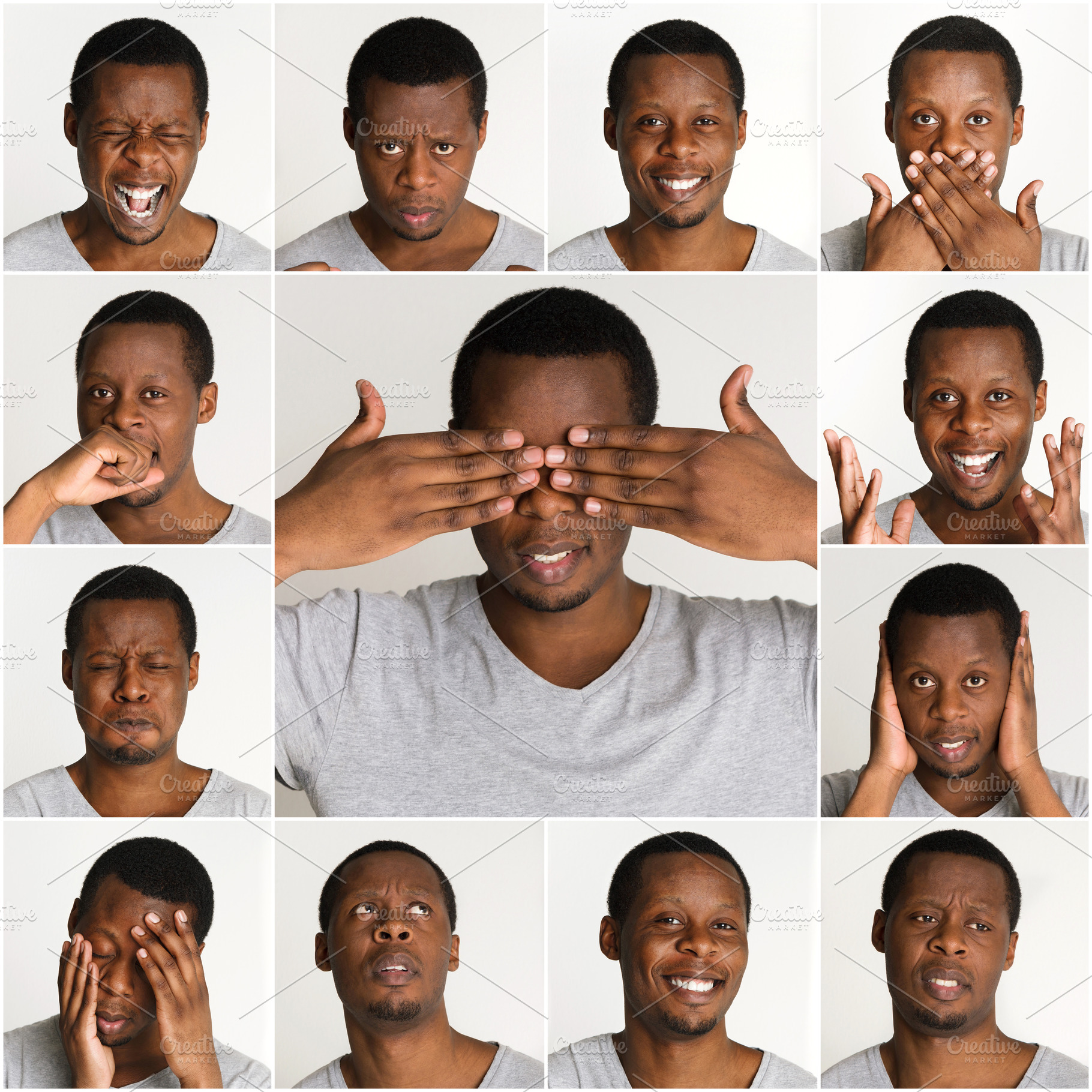Set of black man's portraits with di, a Person Photo by Prostock-Studio ...
