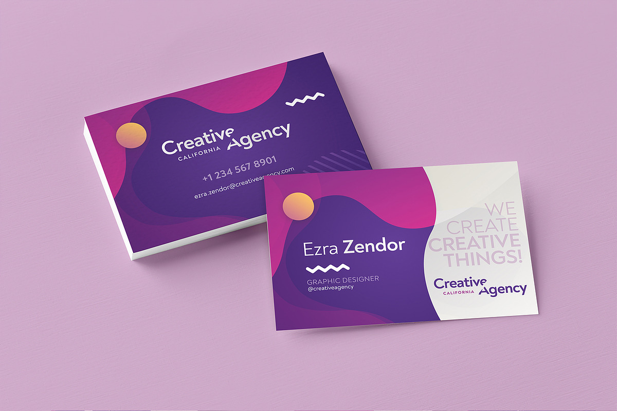 Fancy Geometric Business Card, a Business Card Template by hoodedclaw