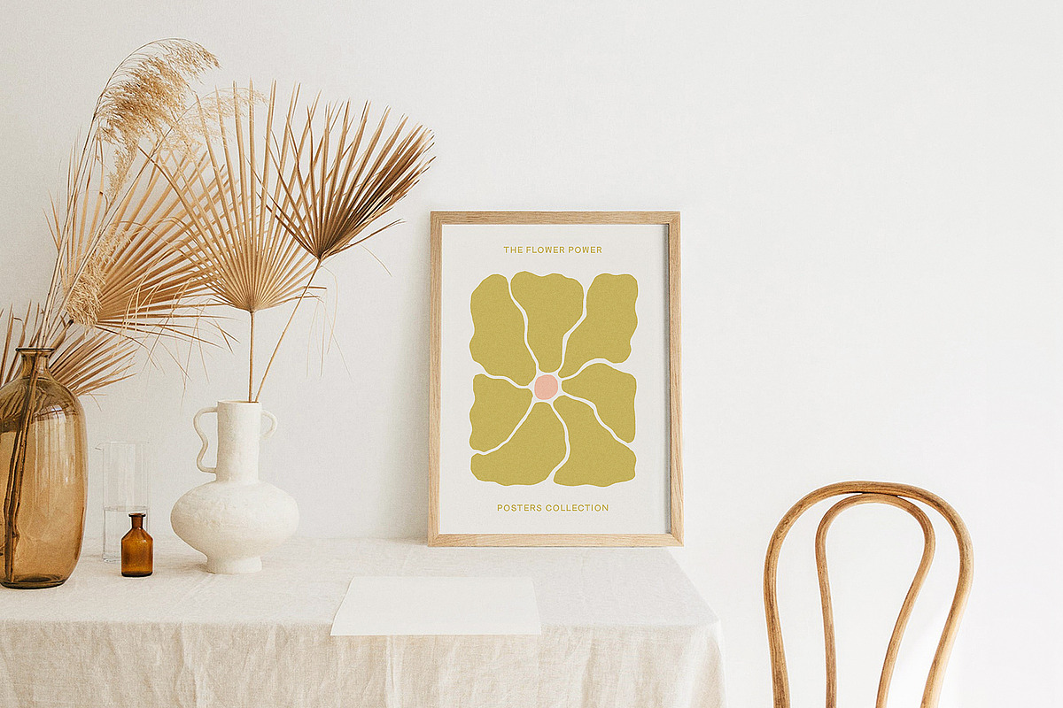 Retro Flower Posters. Printable Vector | Creative Market