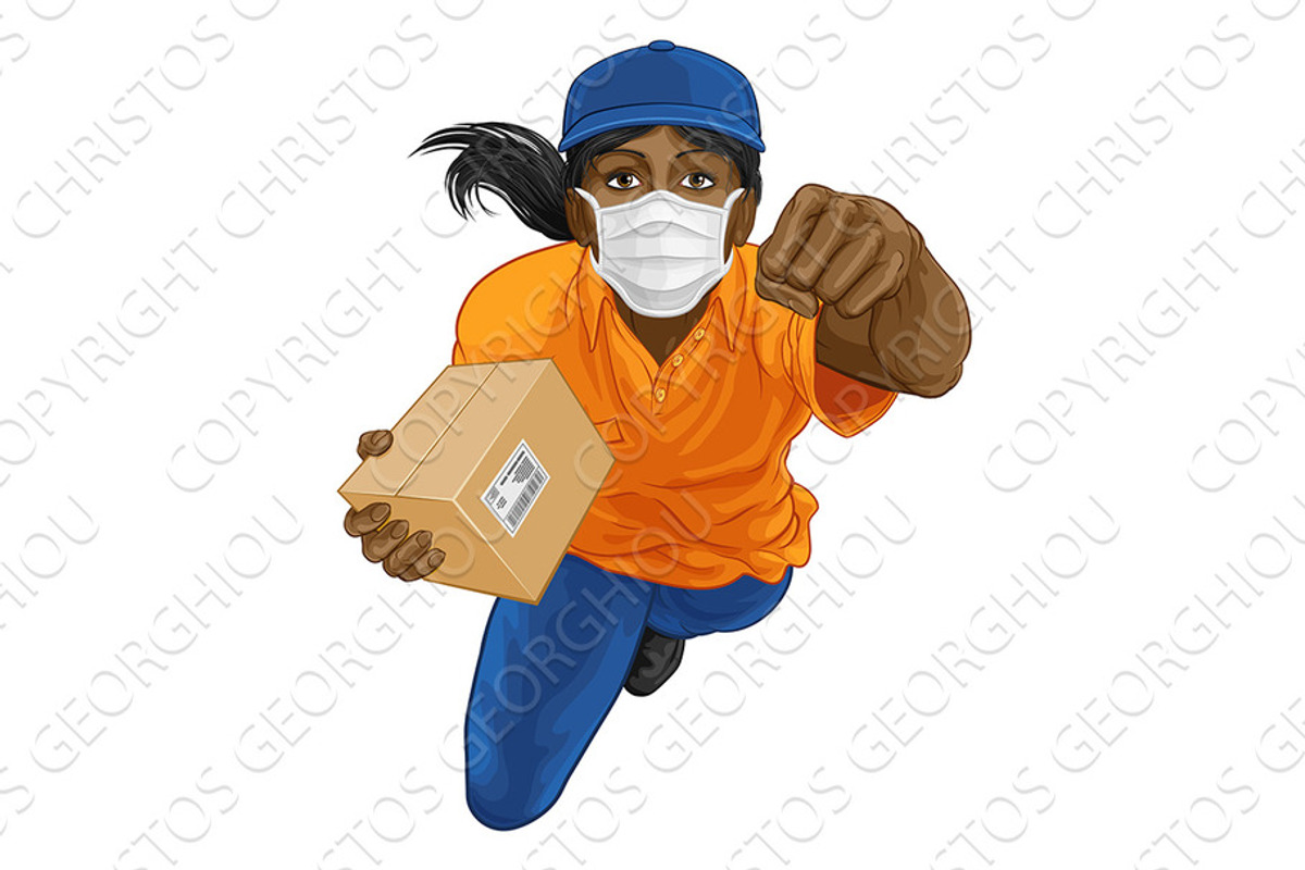 Delivery Superhero Delivering, a Person Illustration by Christos Georghiou