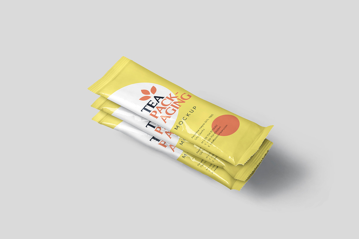Long Sachet Packaging Mockups, a Packaging Mockup by GfxFoundry ...