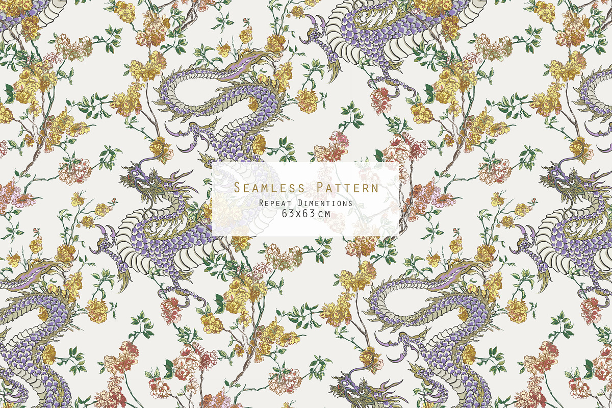 Loong. Seamless Patterns, a Pattern Graphic by Irina Dolgikh