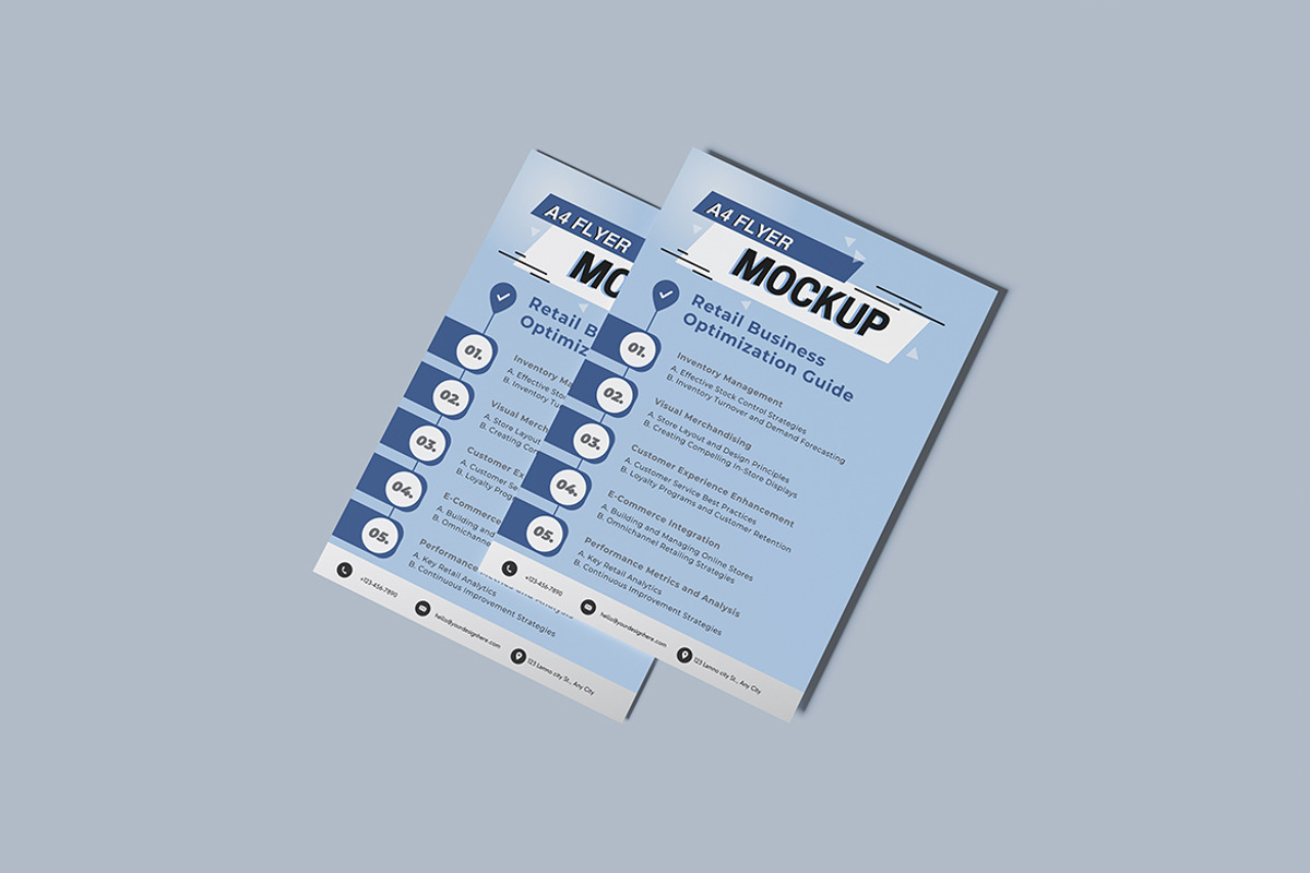 A4 Flyer Mockup, a Flyer Template by seramoe