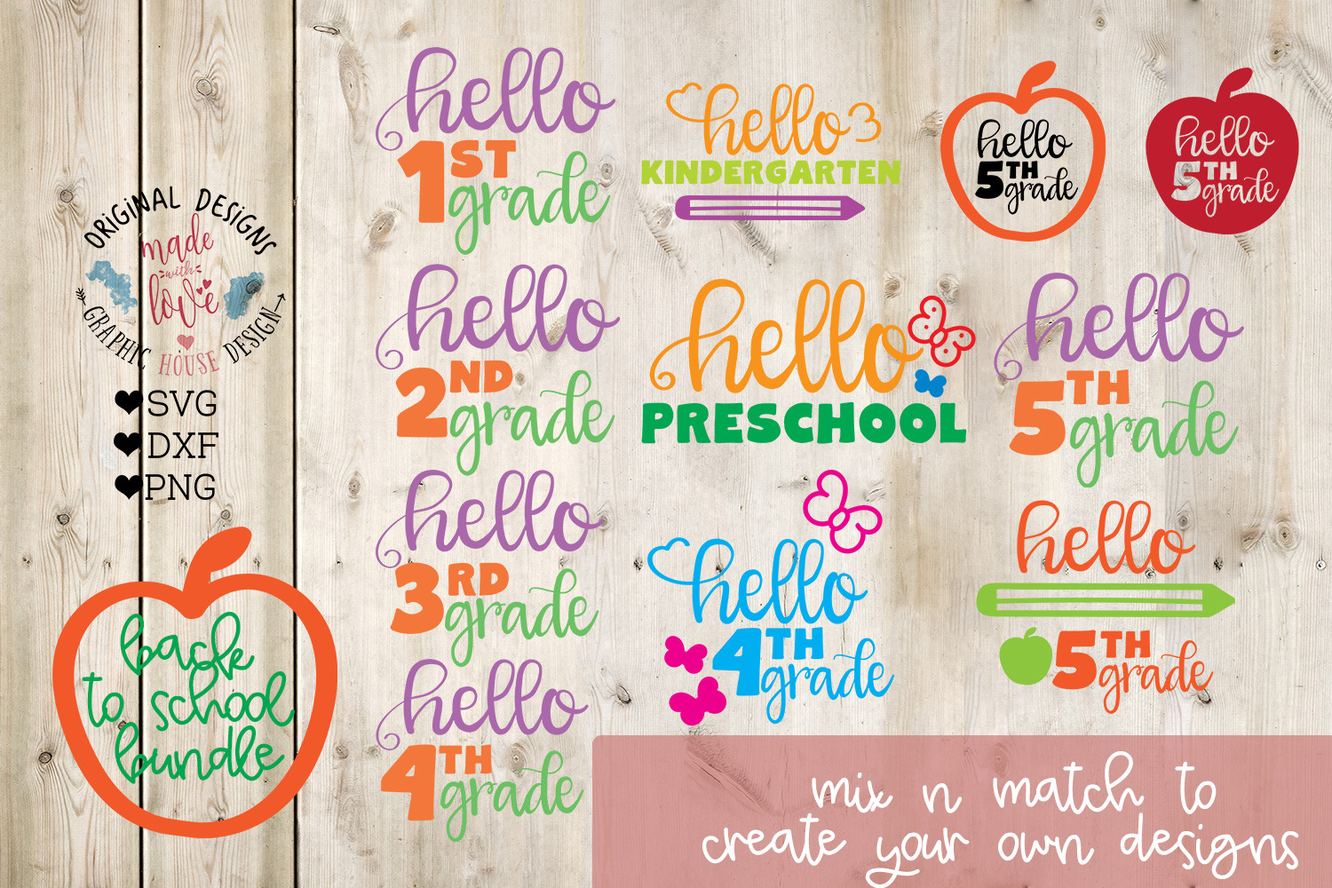 Back to School Cut Files, an Education Illustration by Graphic House ...