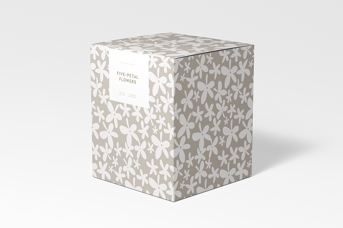 Five-petal Flowers, a Pattern Graphic by MalyskaStudio