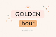 Golden hour | A hand drawn font, a Sans Serif Font by AngelinaKovel